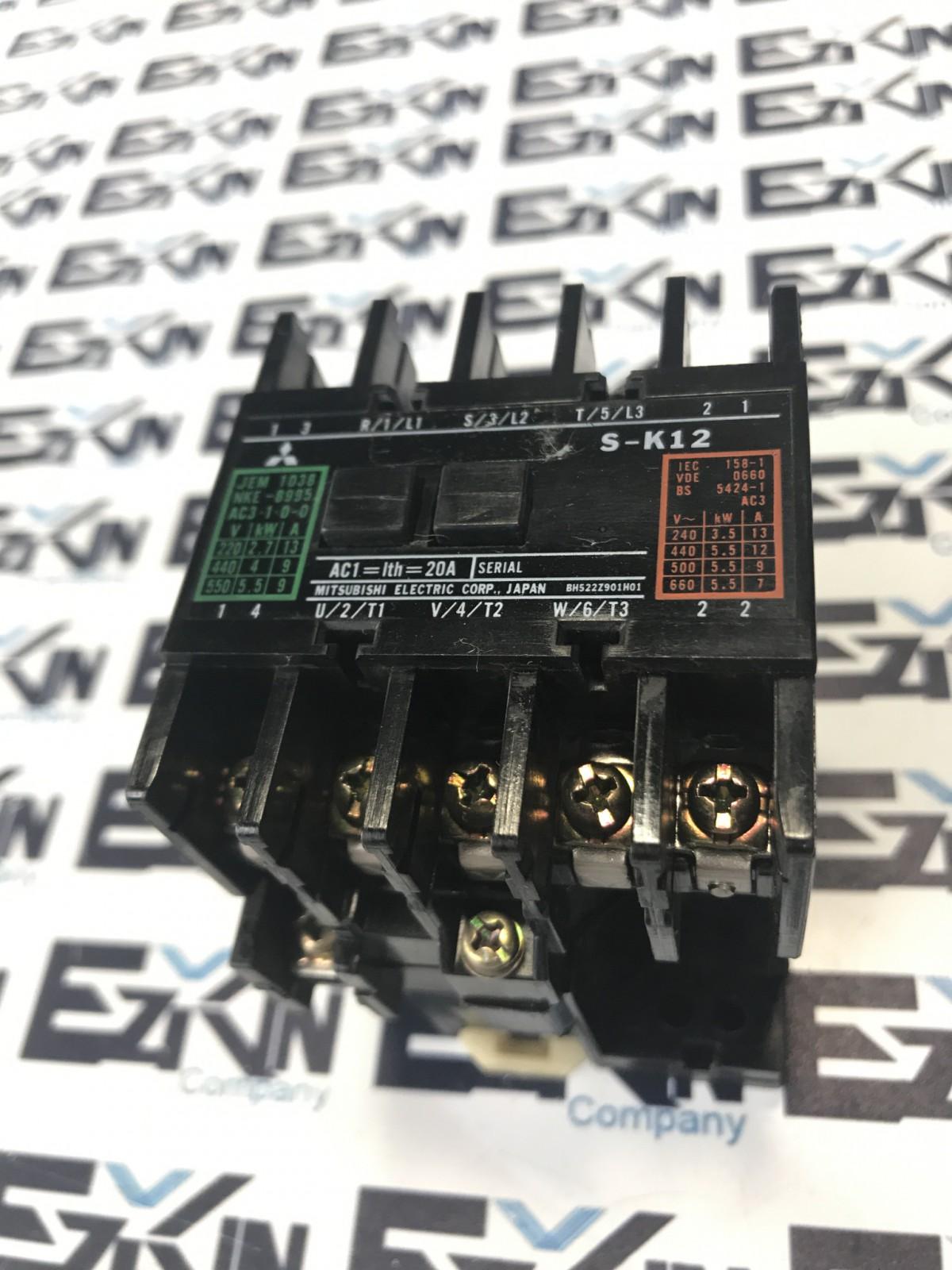 Mitsubishi Electric S-K12 Magnetic Contactor, Max. 20A 600V, 120V Coil