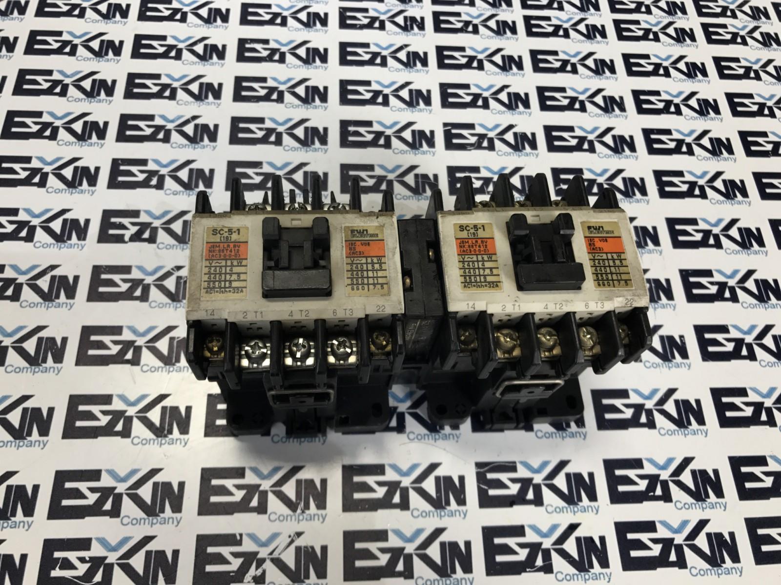 Fuji Electric SC-5-1(19) Reversing Contactor 110V Coil, Two-Assembly
