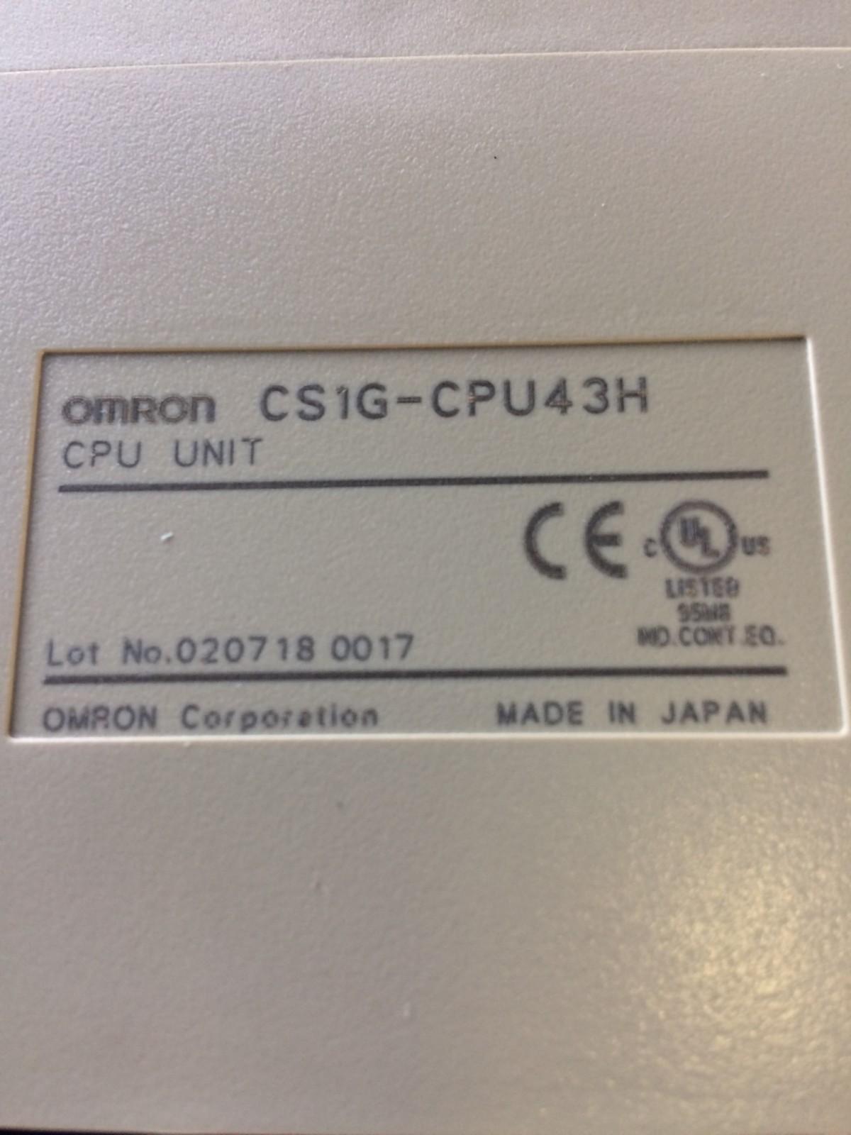 Omron CS1G-CPU43H CPU Unit