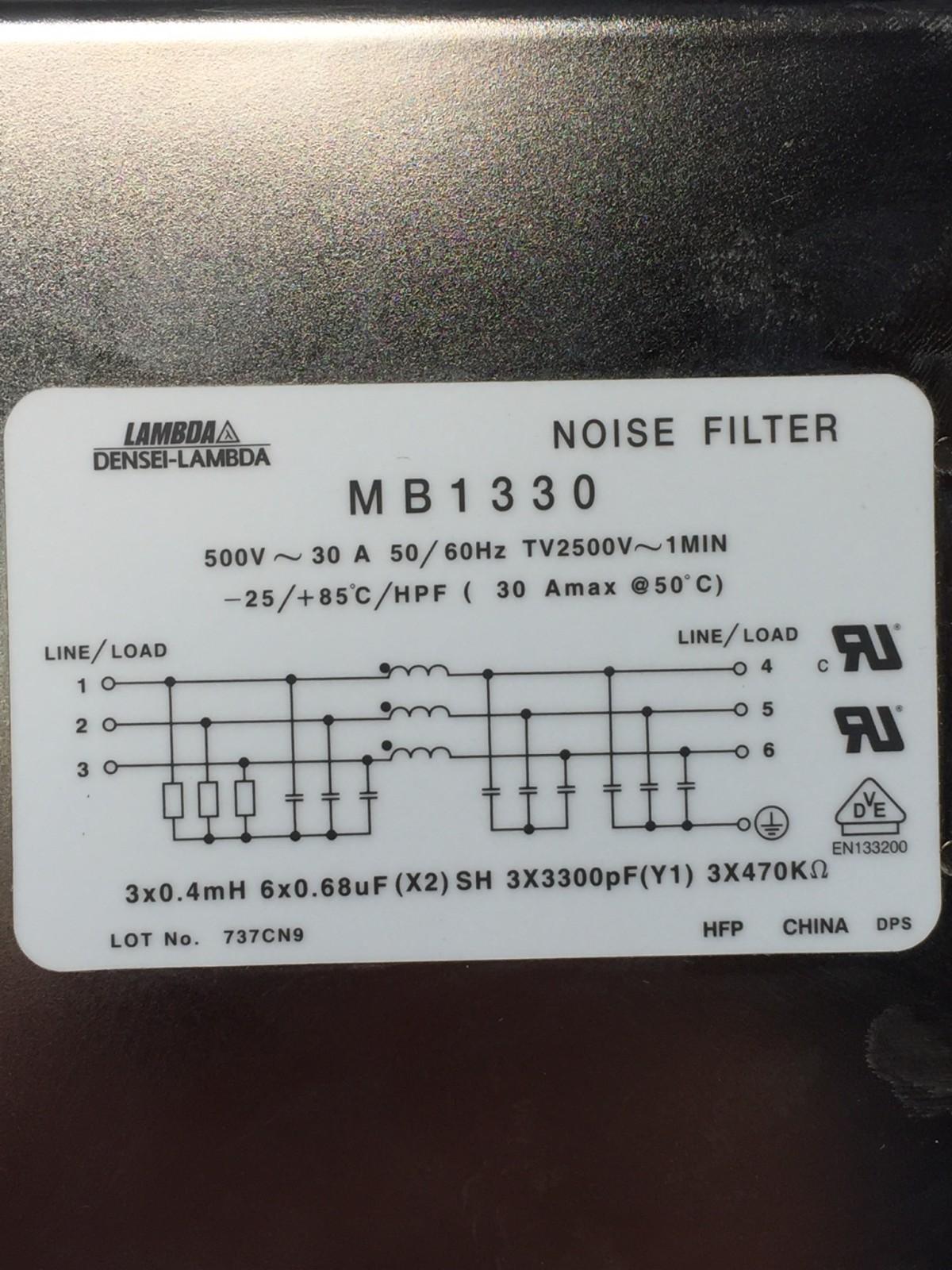 Lambda MB1330 Noise Filter, 500V 30Amp