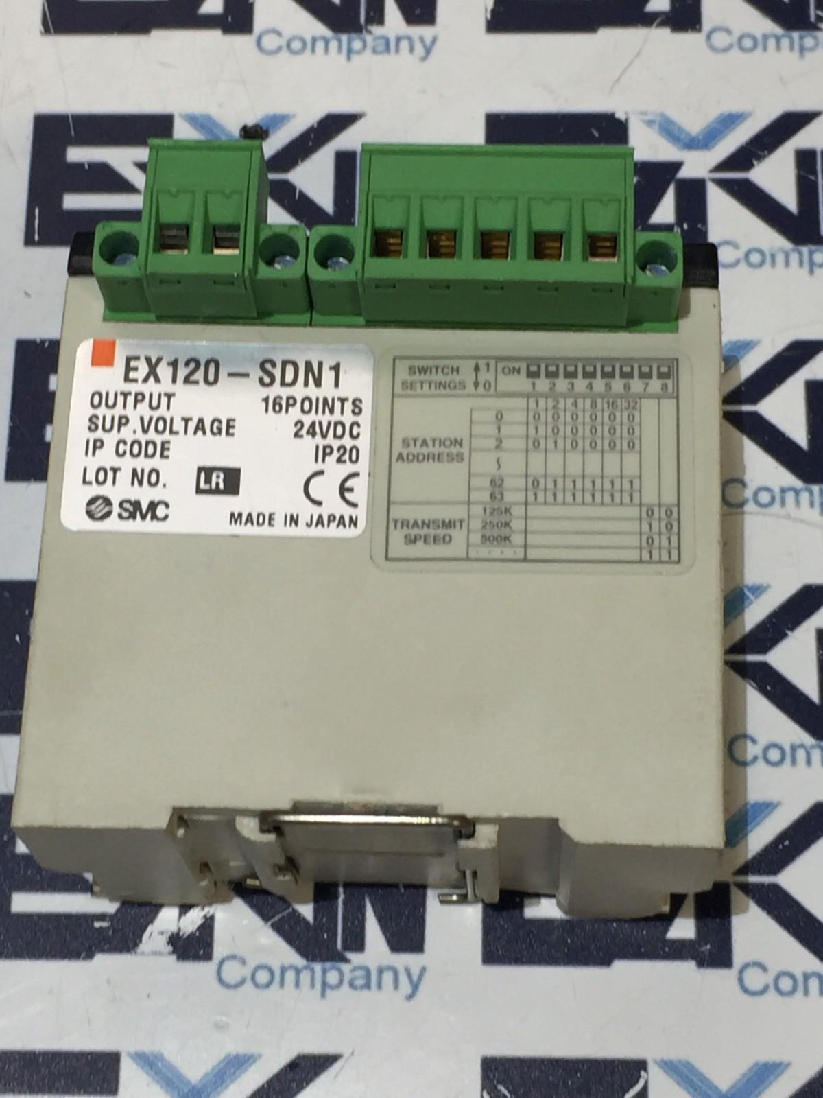 SMC EX120-SDN1 DeviceNet 16-Point Input/Output 24VDC