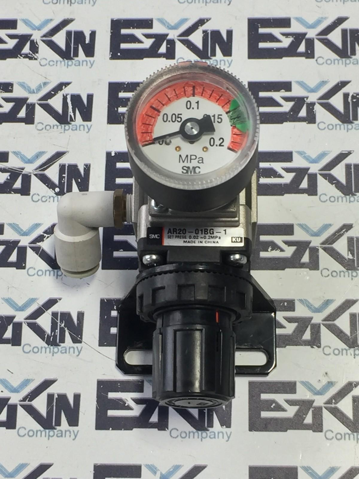 SMC AR20-01BG-1 Regulator Valve W/G36-2-01 Gauge