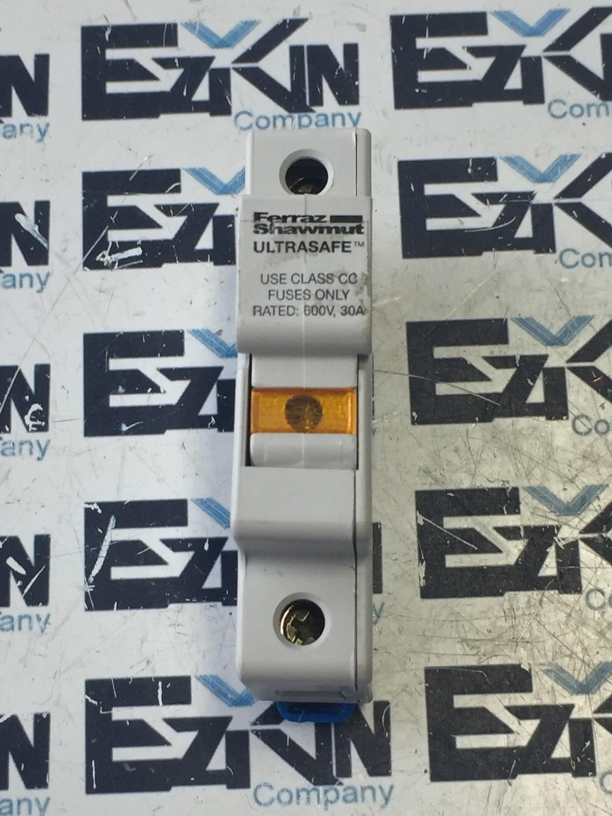 Ferraz Shawmut USCC1I Ultrasafe™ 1-Pole Fuse Holder, 600V 30A Class CC