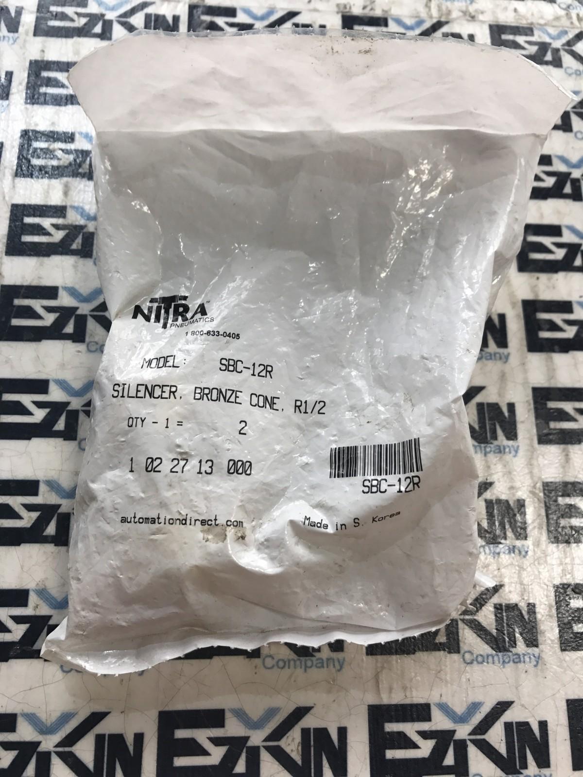 Nitra Pneumatics SBC-12R Exhaust Silencer, Sintered Bronze Cone Fitting ...