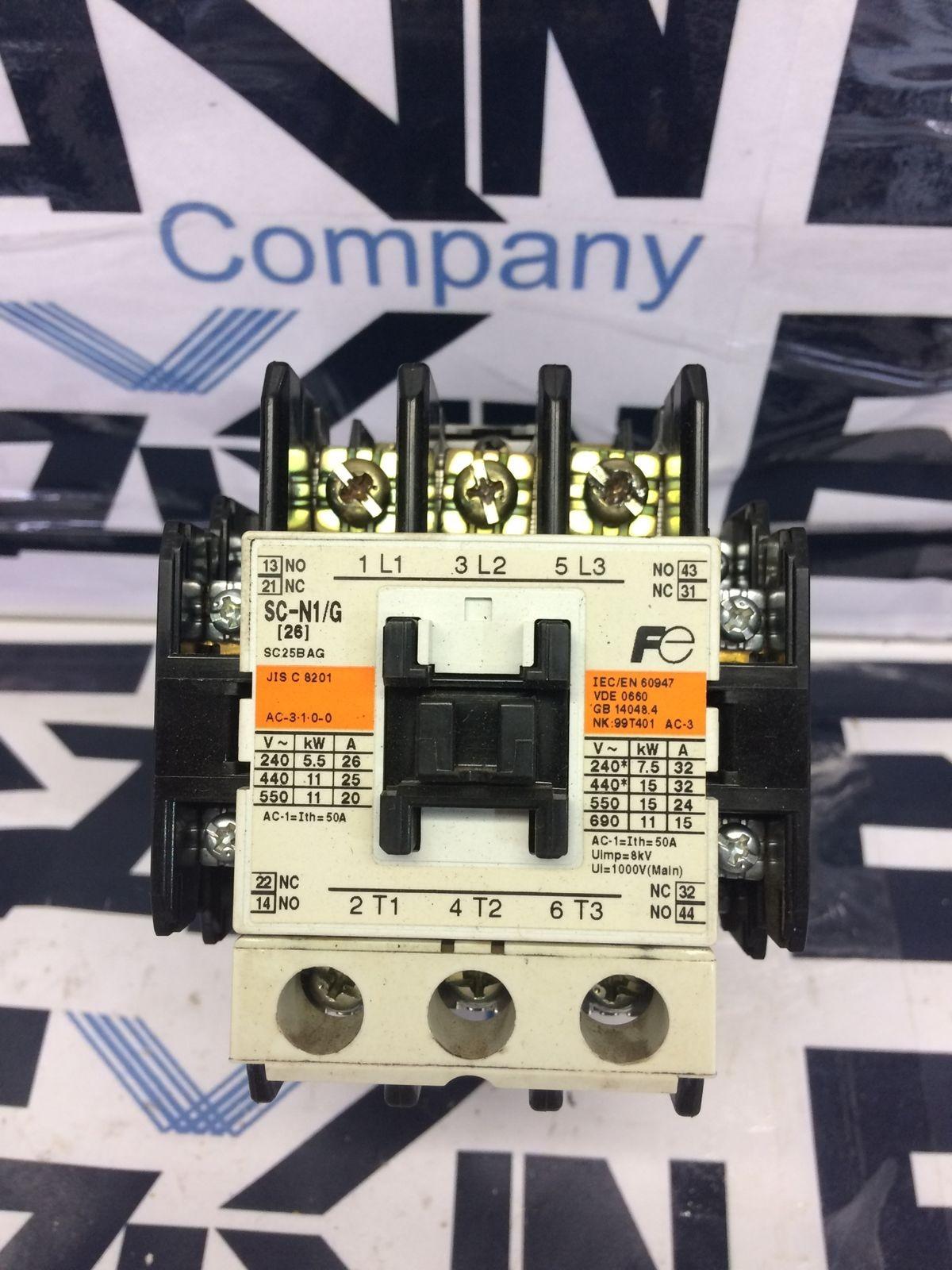 Fuji Electric SC-N1/G SC25BAG Magnetic Contactor 240V 50Amp