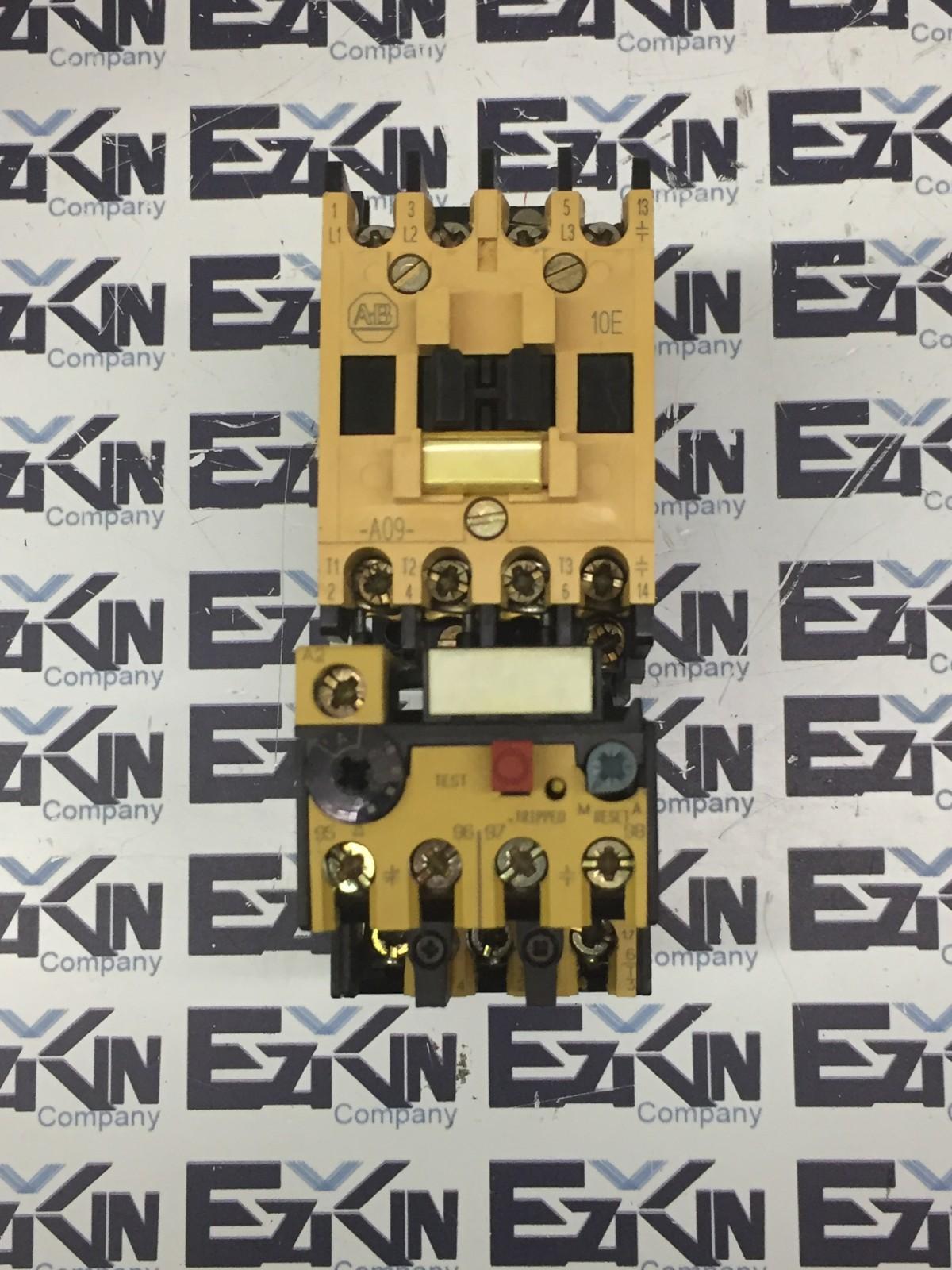 Allen-Bradley 100-A09ND3 SER.B Contactor 120V Coil 9Amp W/Overload Relay