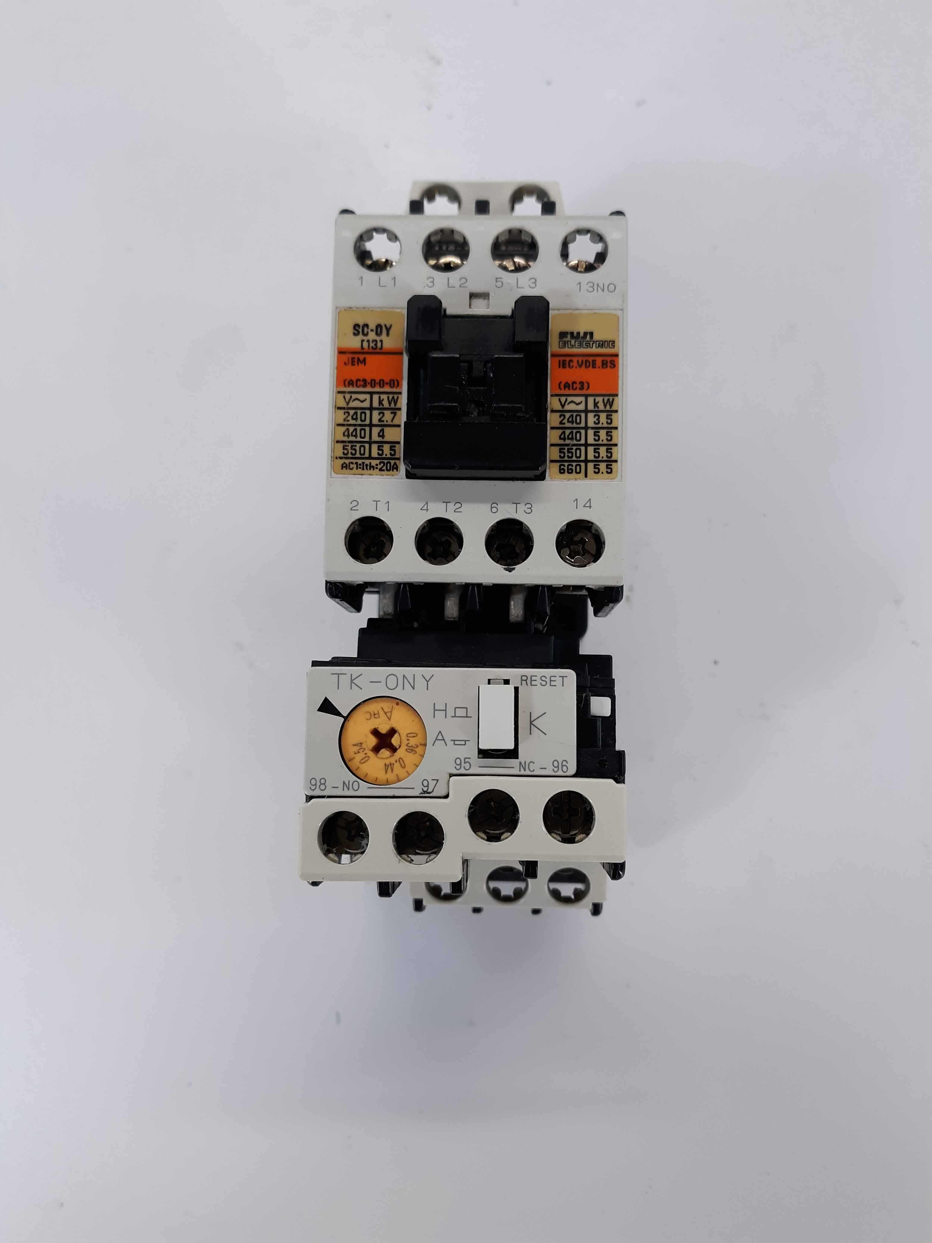 Fuji Electric SC-OY 110V Contactor 110V Coil W/TK-ONY Overload Relay 0. ...