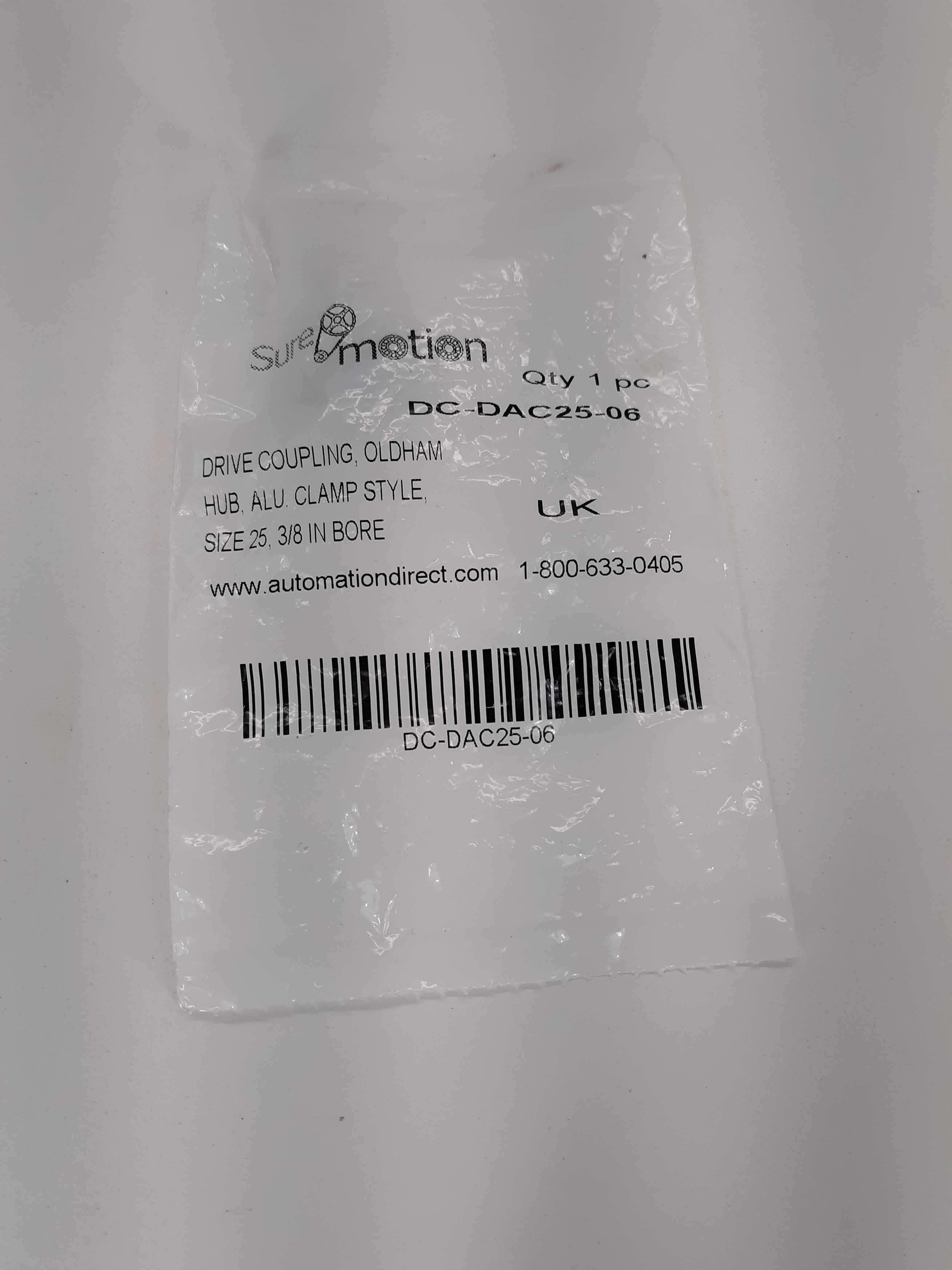 SureMotion DC-DAC25-06 Drive Coupling Hub, Clamp Size 25