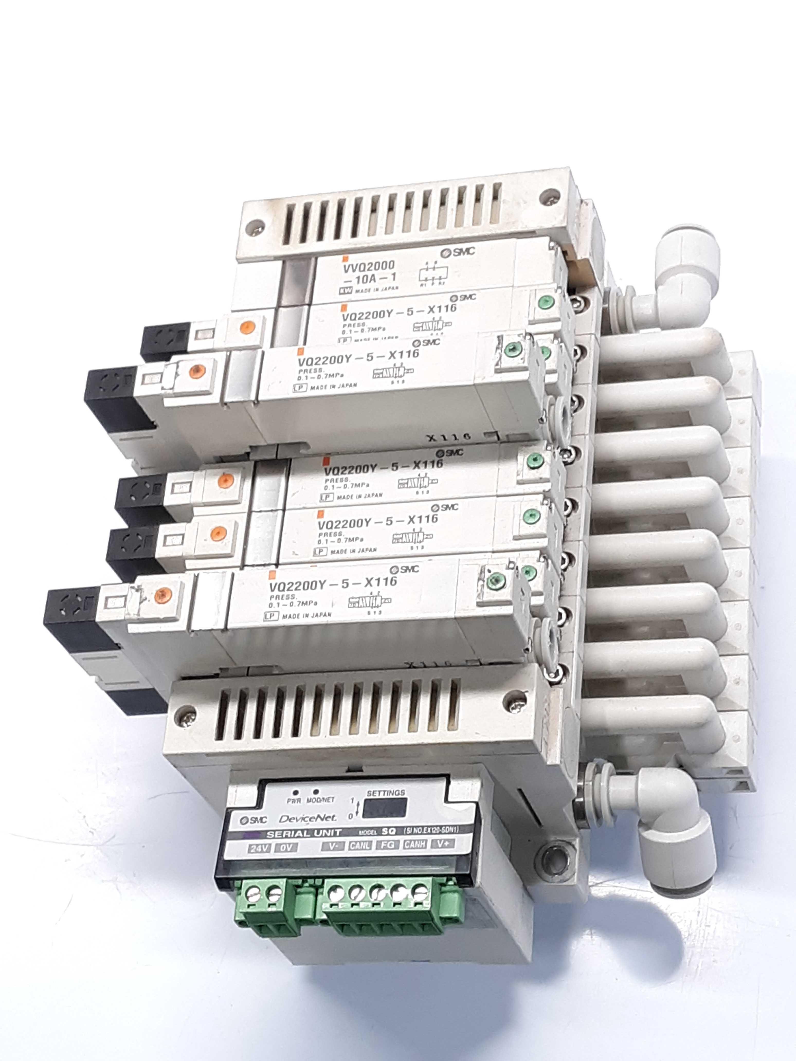 SMC EX120-SDN1 DeviceNet Serial Interface with Solenoid Valves