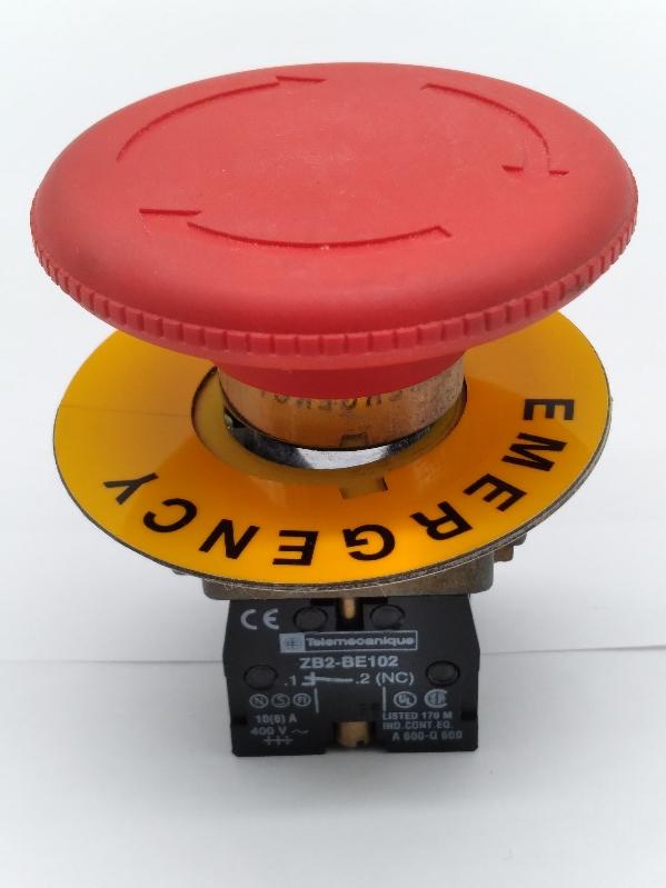 Telemecanique ZB2-BE102 Emergency Stop Switch w/ZB2-BE102 Contactor
