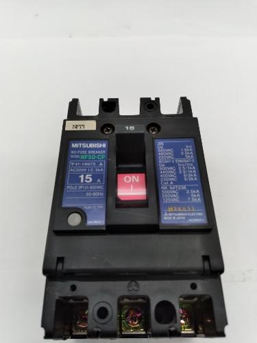 Mitsubishi Electric NF50-CP No-Fuse Circuit Breaker 600VAC 15Amp