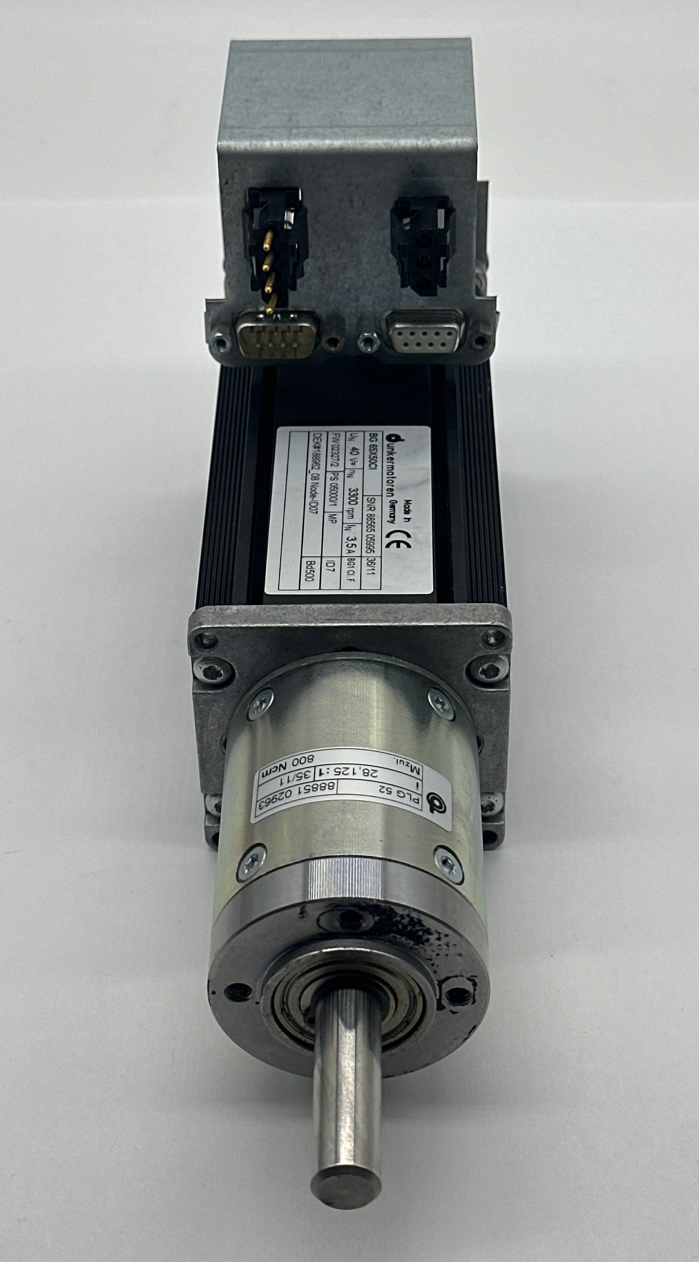 Dunkermotoren BG 65X50CI DC Servo Motor, 40V 3.5A/Gearbox Ratio 28.13:1