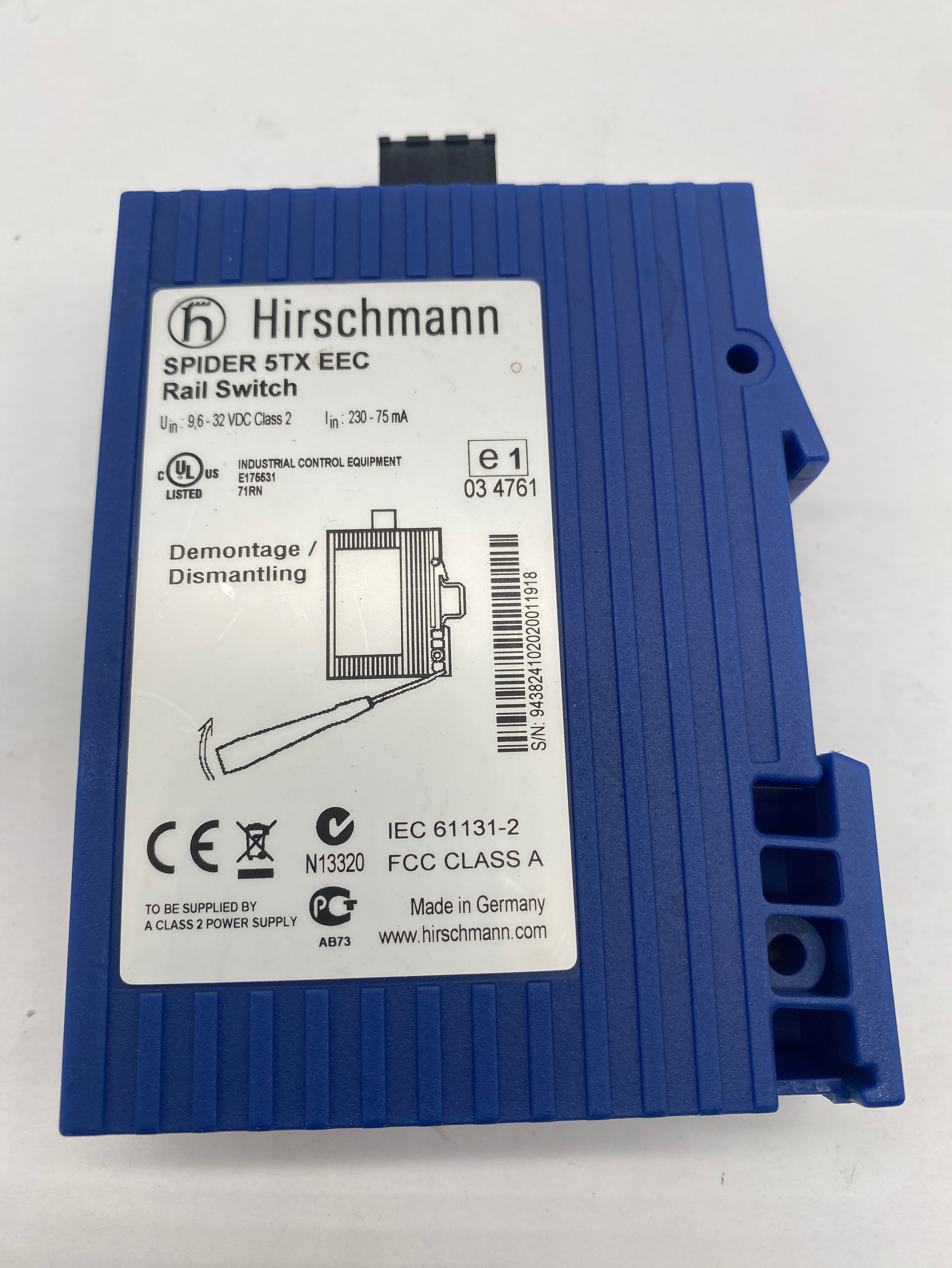 Hirschmann SPIDER 5TX EEC 5-Port Rail Switch
