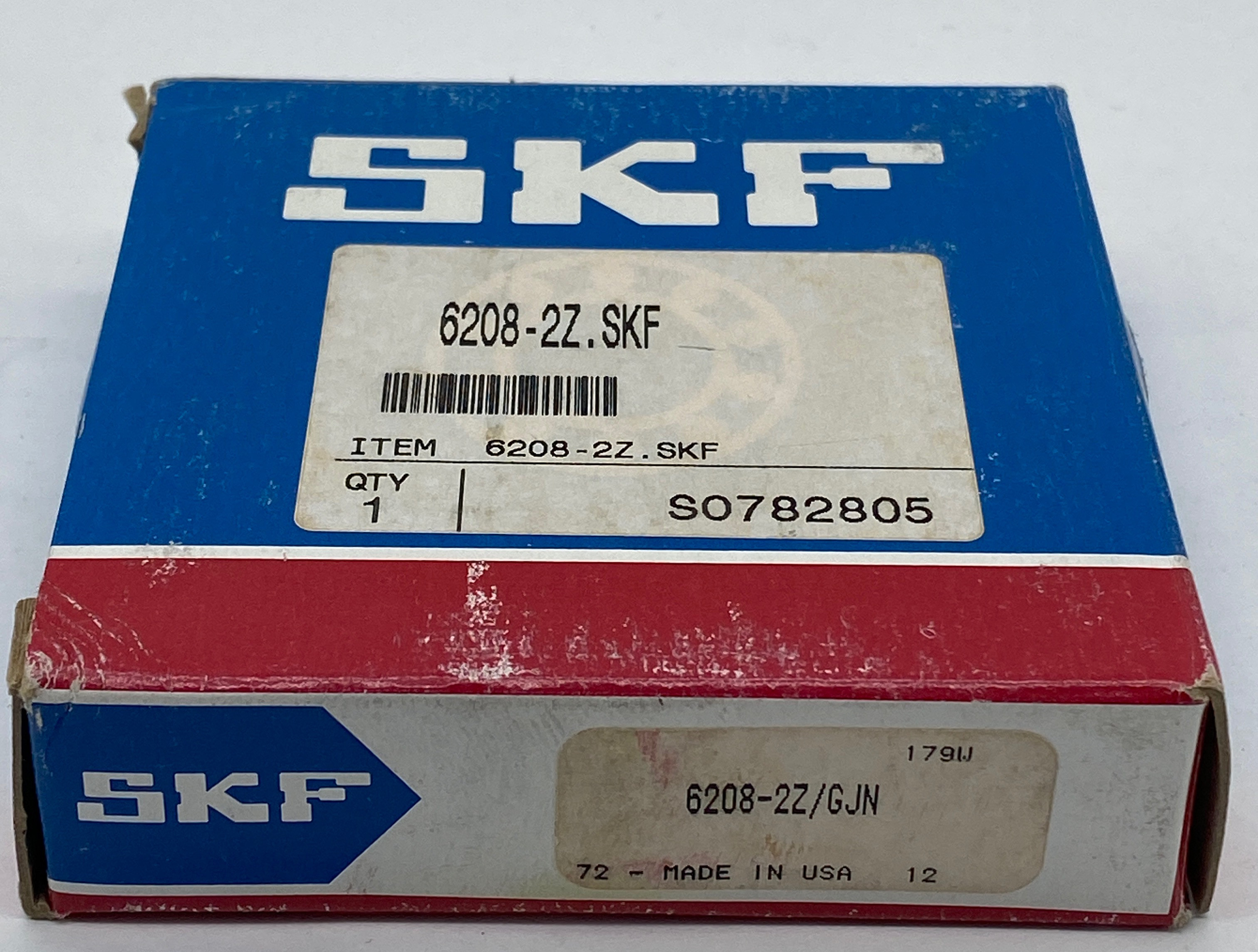 SKF 6208-2Z/GJN Deep Groove Ball Bearing, Bore 40mm Width 18mm