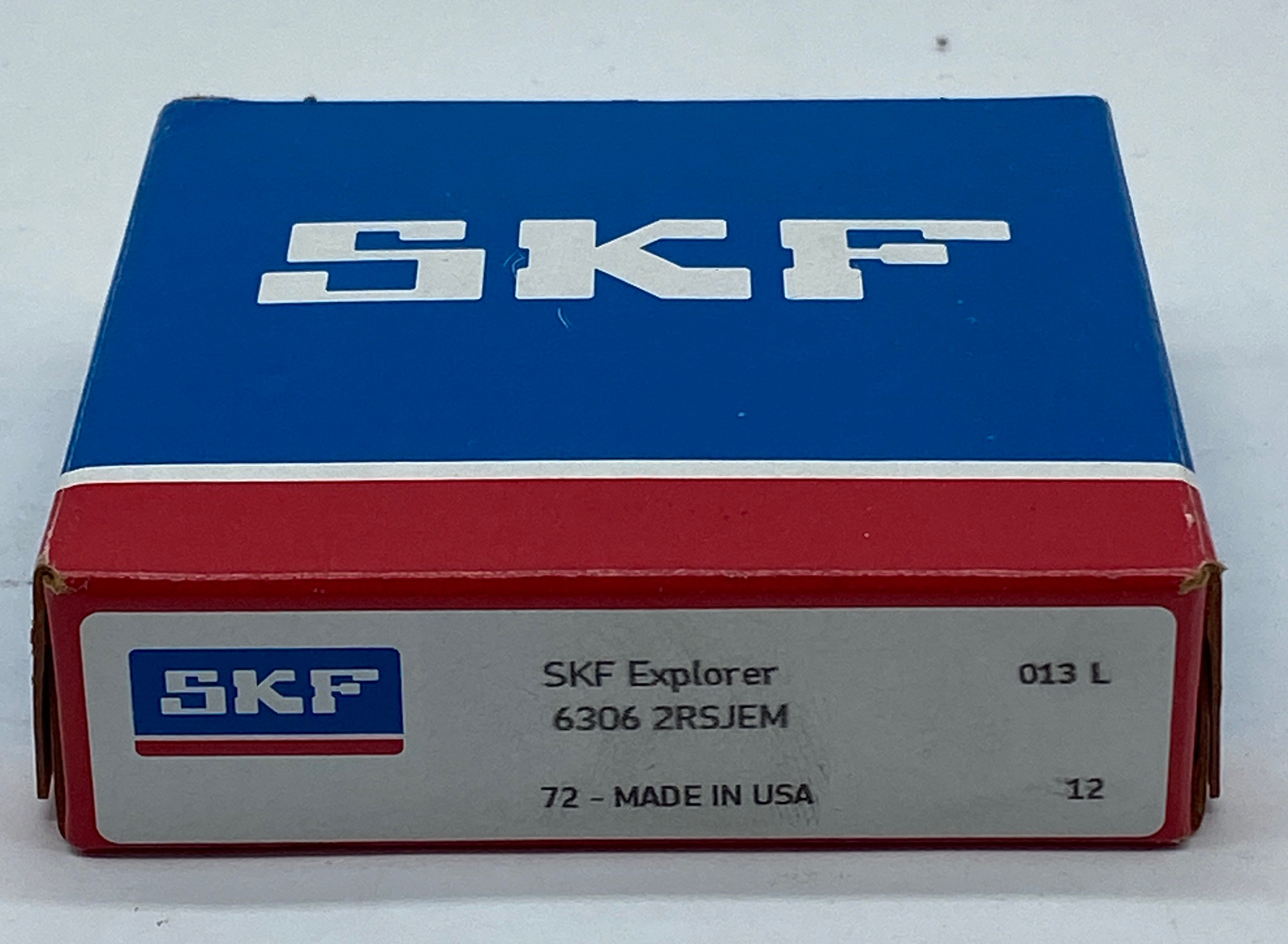 SKF 6306 2RSJEM Deep Groove Ball Bearing, Bore 30mm Width 19mm