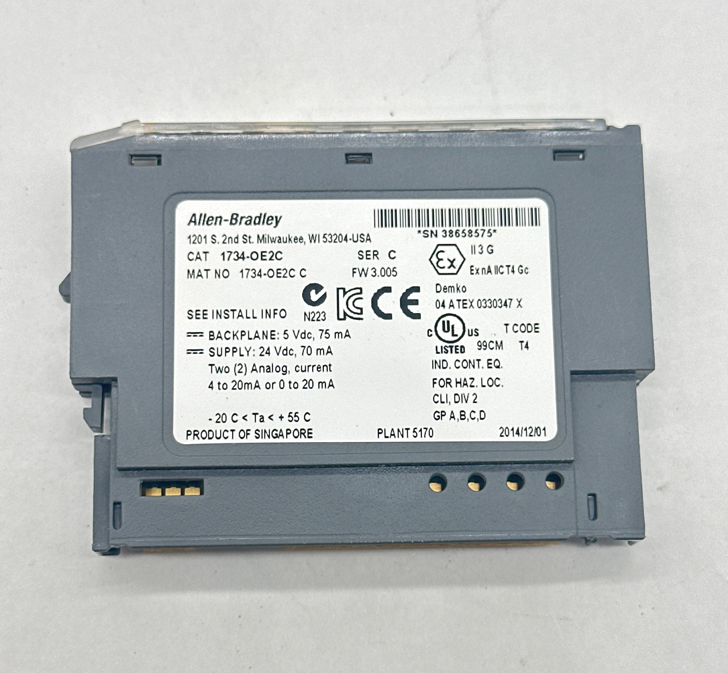 Allen-Bradley 1734-OE2C SER.C 2-Point Analog Output Module