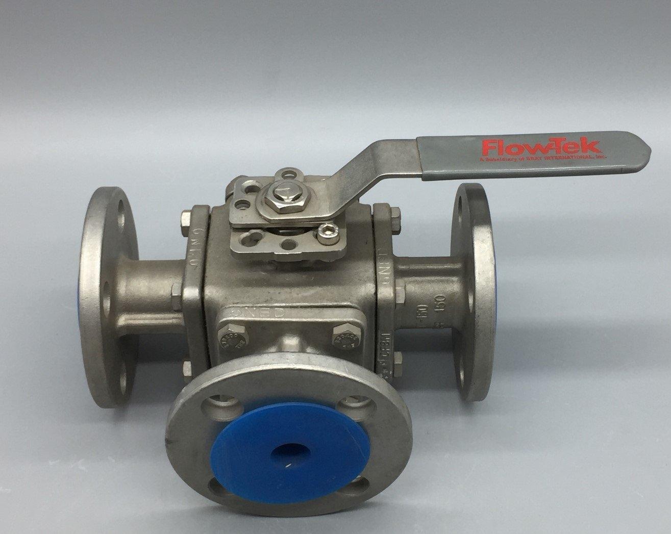 Flow-Tek MPF150 3-Way Ball Valve, Multi Port Flanged 1"