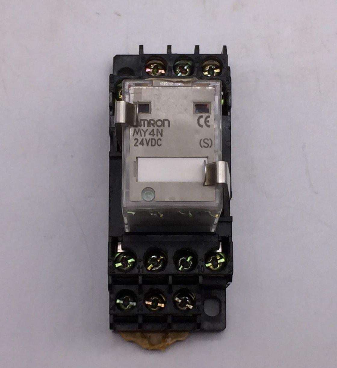 Omron MY4N Relay 24VDC Coil W/ PYF14A-E Relay Socket