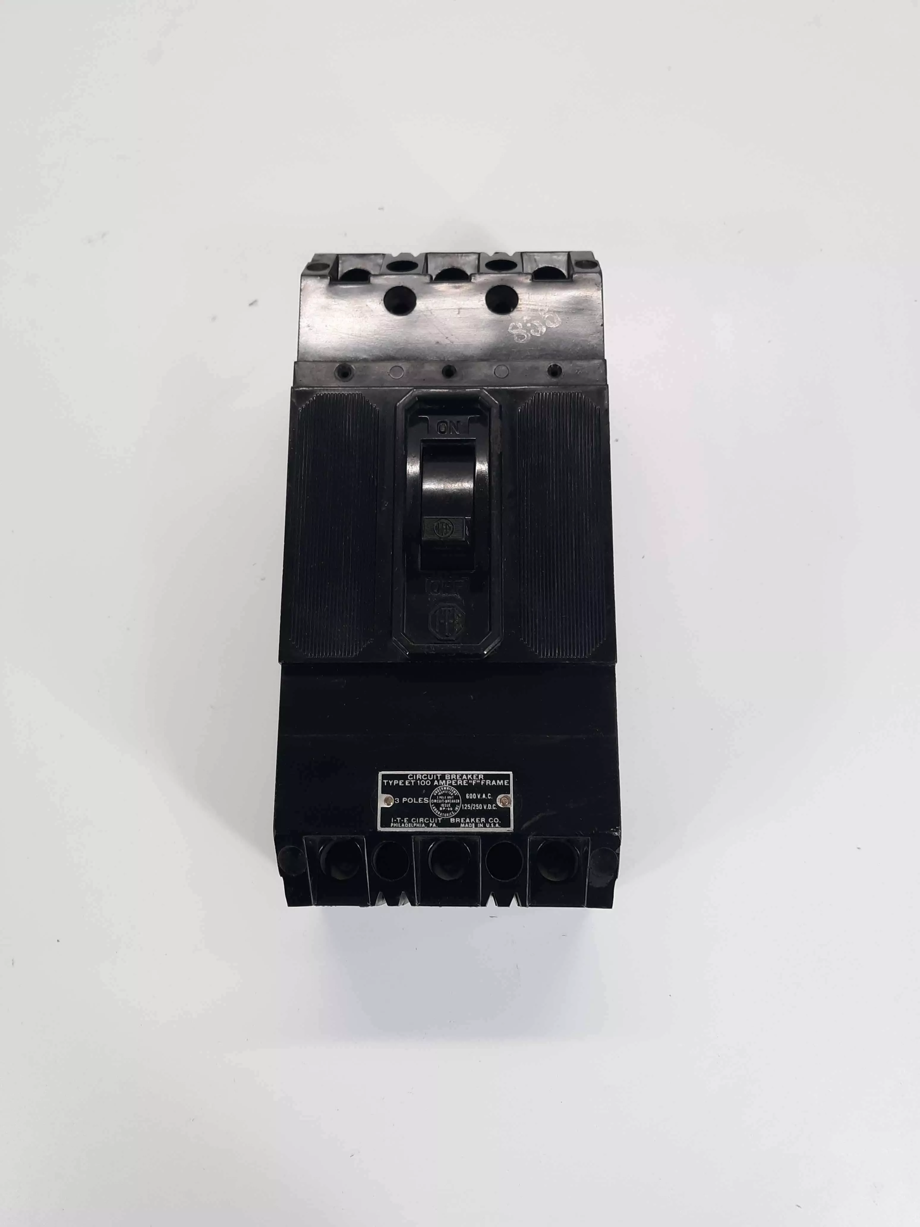 ITE TYPE ET100 3-Pole Circuit Breaker, 600VAC 250VDC 100Amp