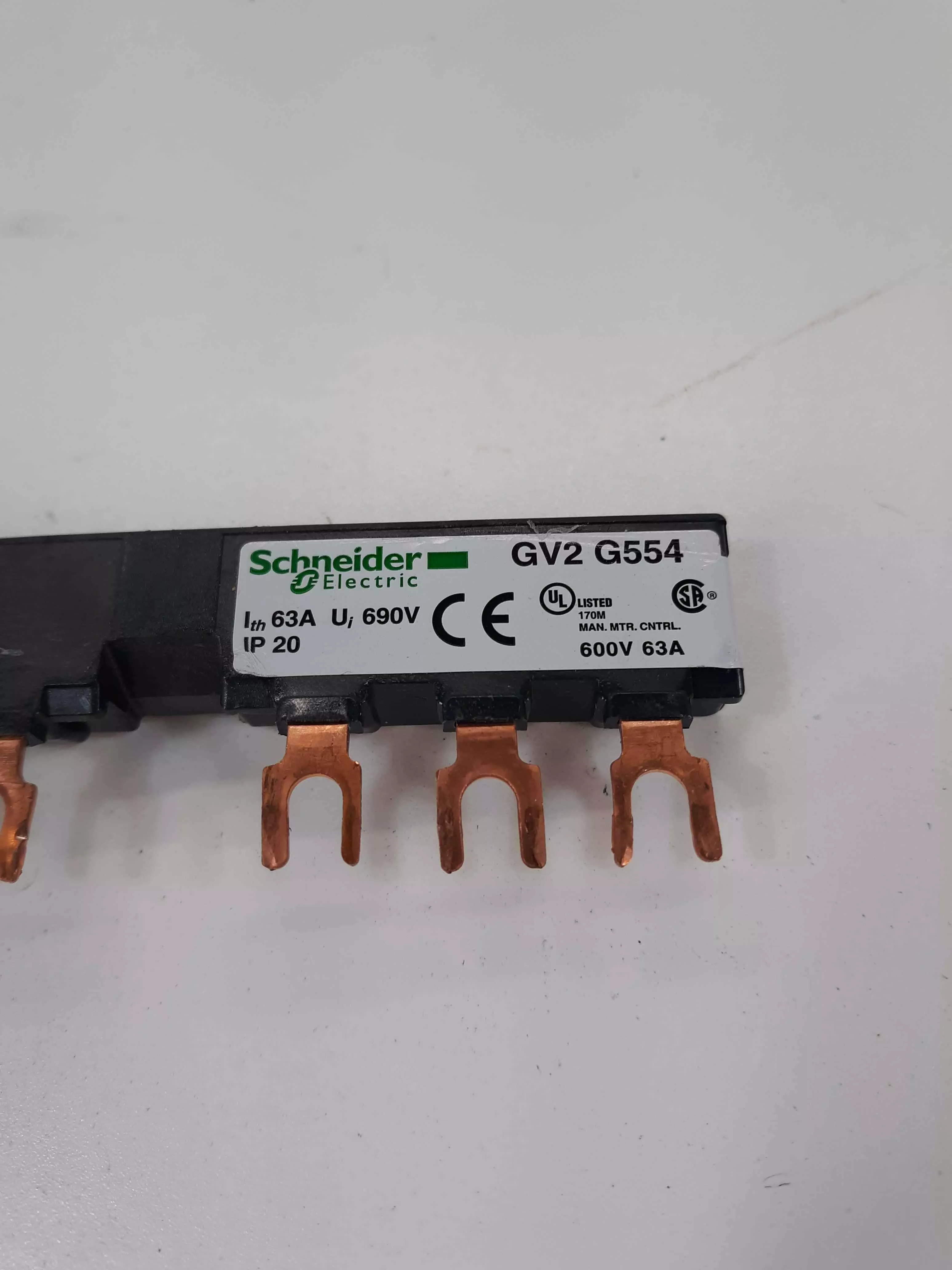 Schneider Electric GV2 G554 Busbar 600V 63Amp