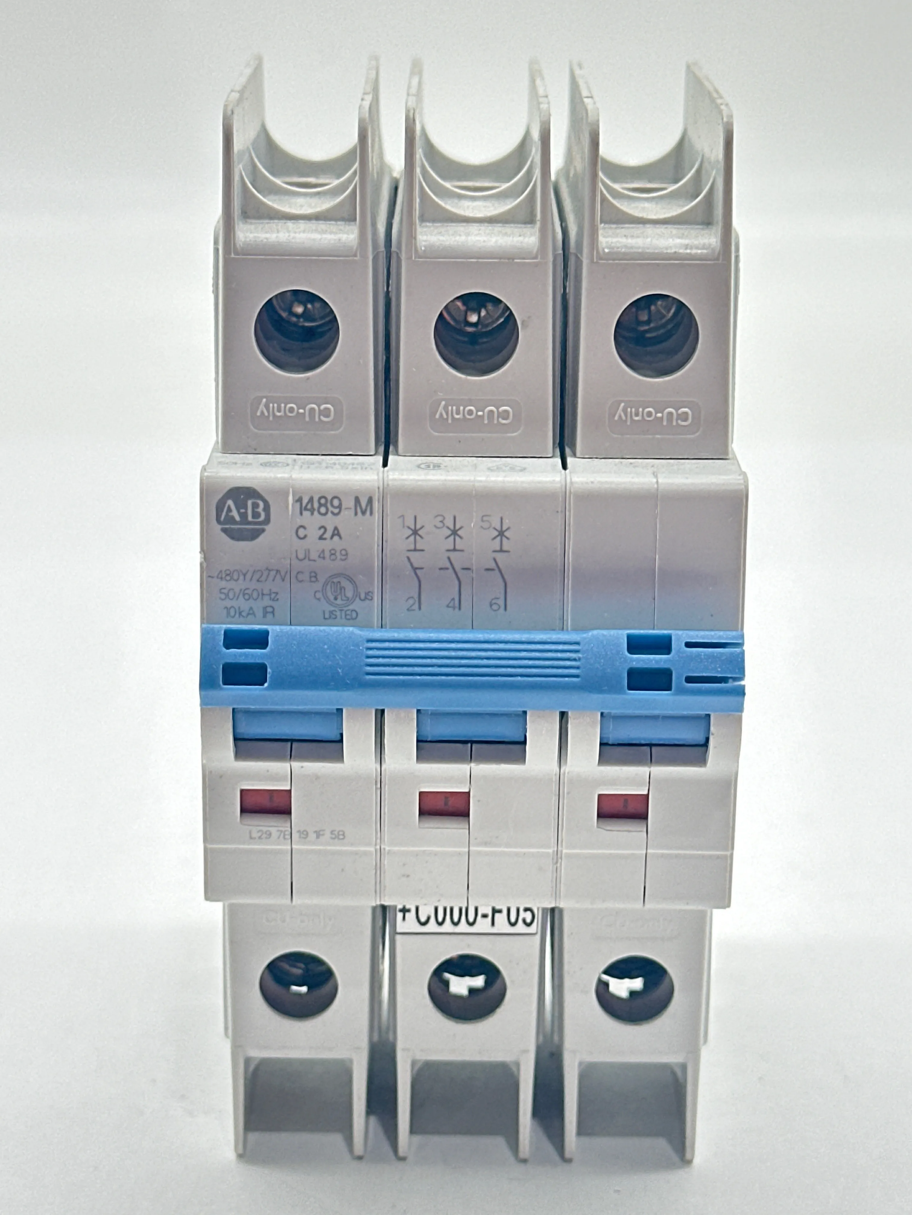 Allen-Bradley 1489-M3C020 SER.D 3-Pole Circuit Breaker, 480Y/277V 2A