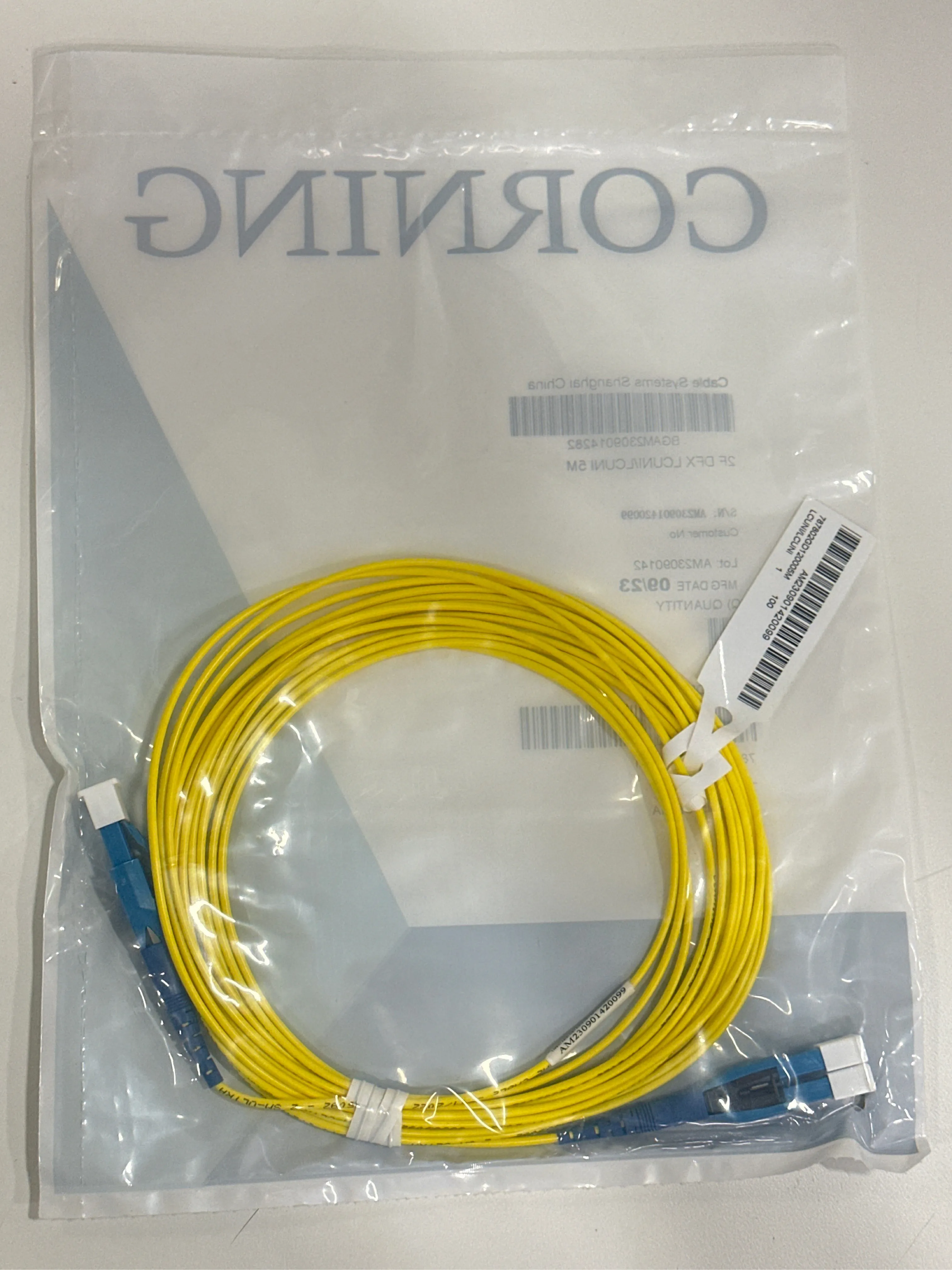 Corning 787802GD120005M Fiber Jumper Single Mode, 5M